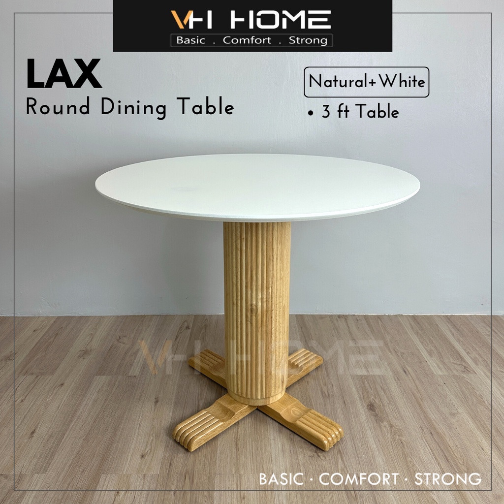 LAX Round Dining Table 2.5FT/3FT/3.5FT/4FT Special Modern Design Meja Makan Bulat | Shopee Malaysia