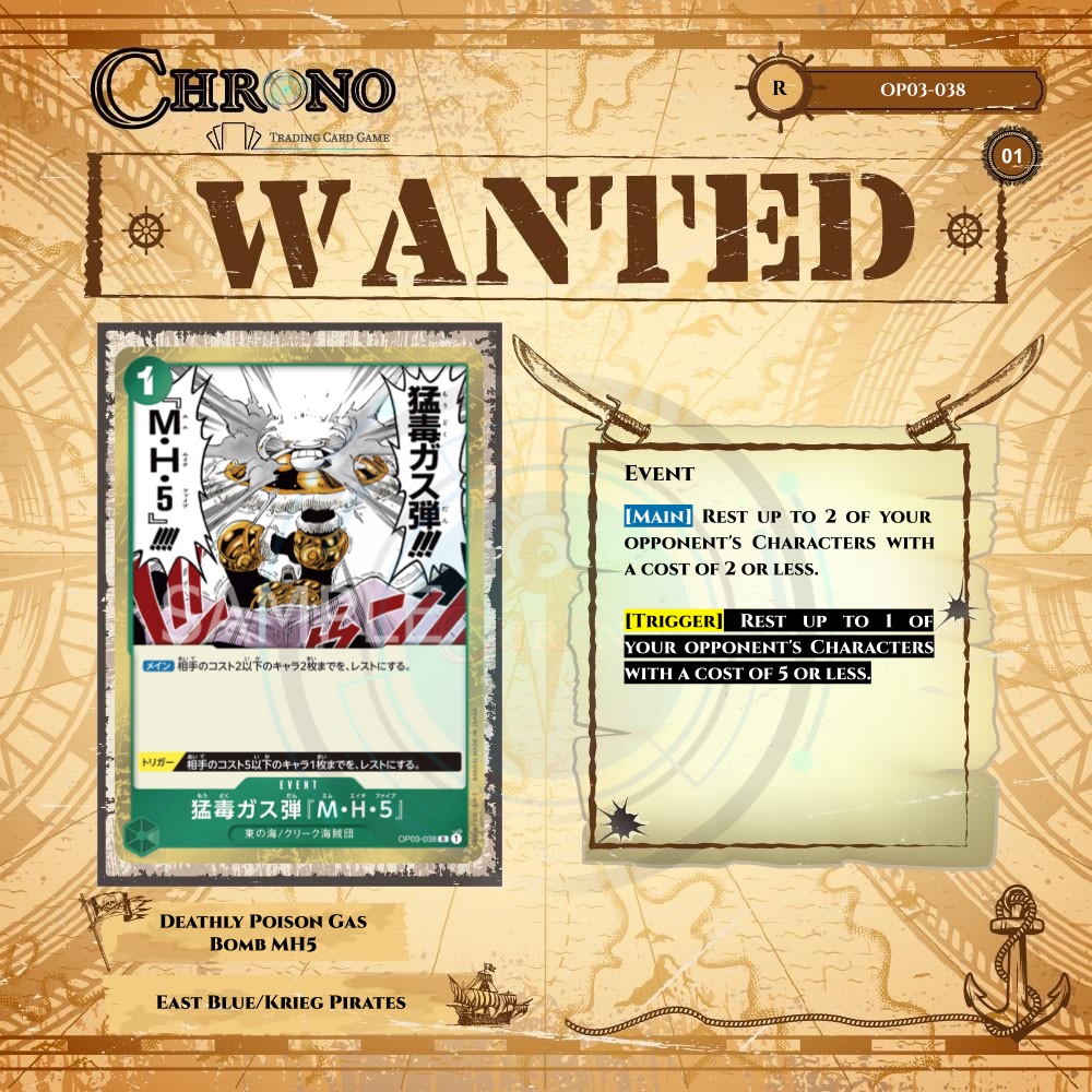 OP03-038 | Deathly Poison Gas Bomb MH5 | Rare | Event | One Piece TCG ...