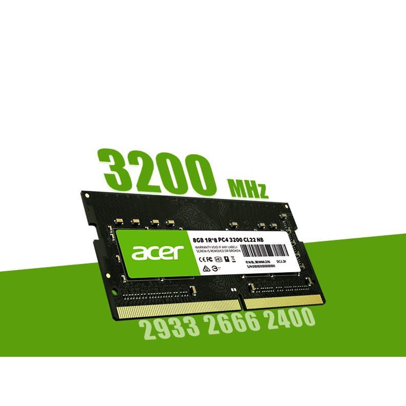 ACER SODIM NOTEBOOK RAM DDR4 8GB 2666MHz/3200MHz CL19/CL22 SD100 RAM ...