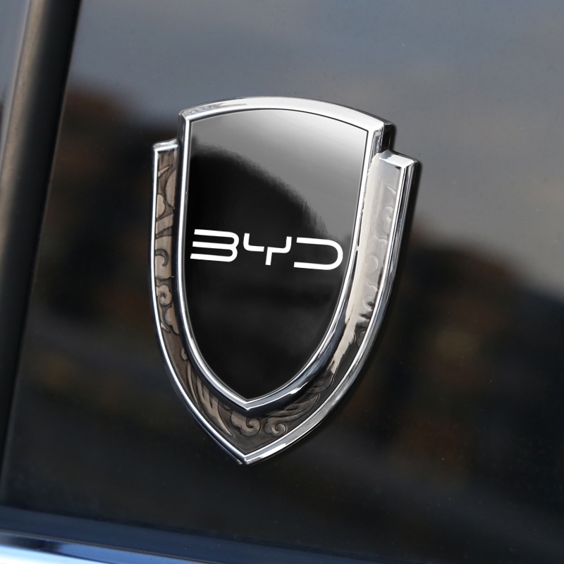 BYD Metal Mirror Car Logo Sticker Suitable For Han EV Tang Qin Song ...