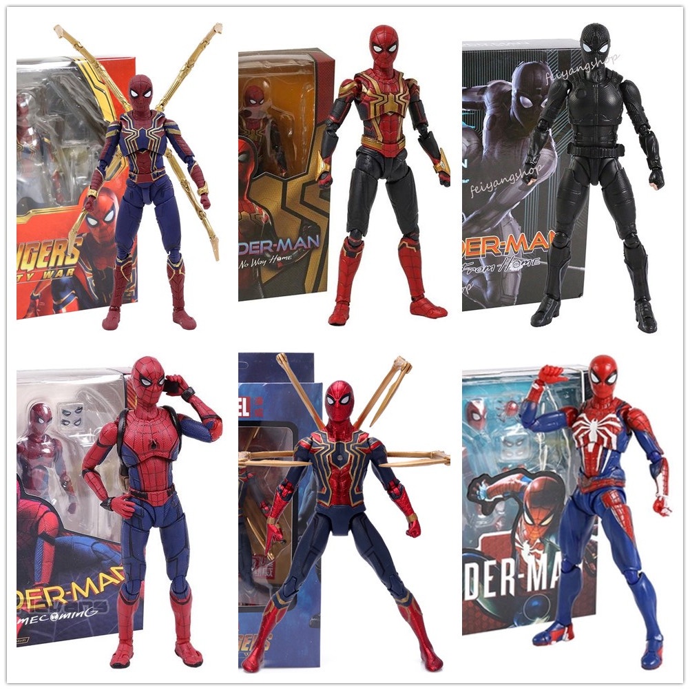 15cm SpiderMan Articulado Action Figure Doll Spider Man Ps4 Shf Figure ...