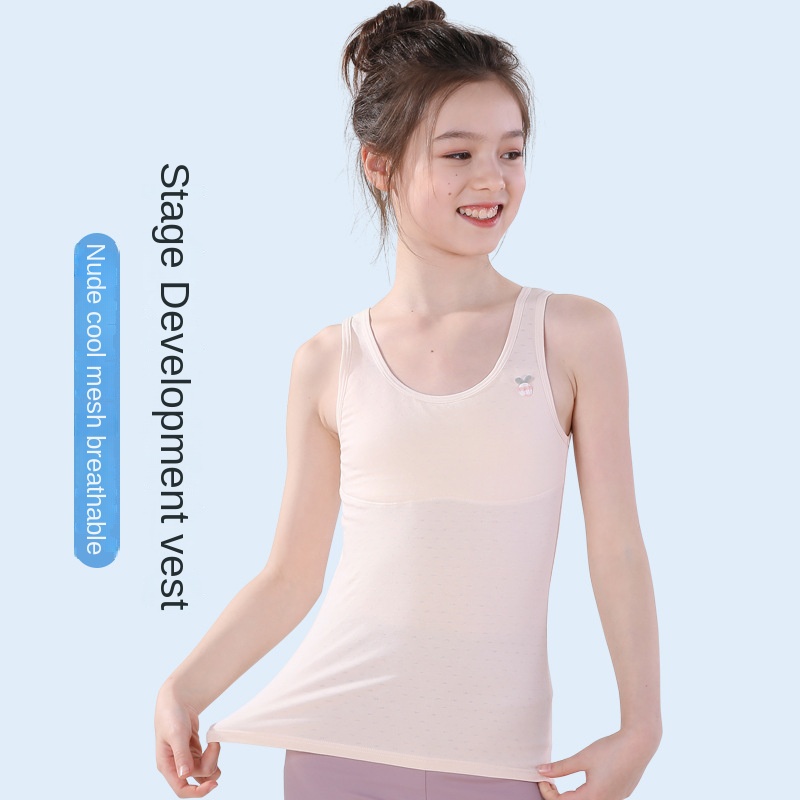 Vest Female Student Development Bud Period 7-12 Years Old Double ...