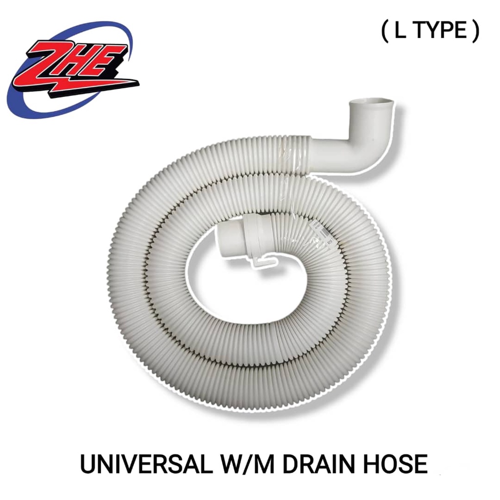 UNIVERSAL WASHING MACHINE MULTI PURPOSE OUTLET DRAIN HOSE L-SHAPE PAIP ...