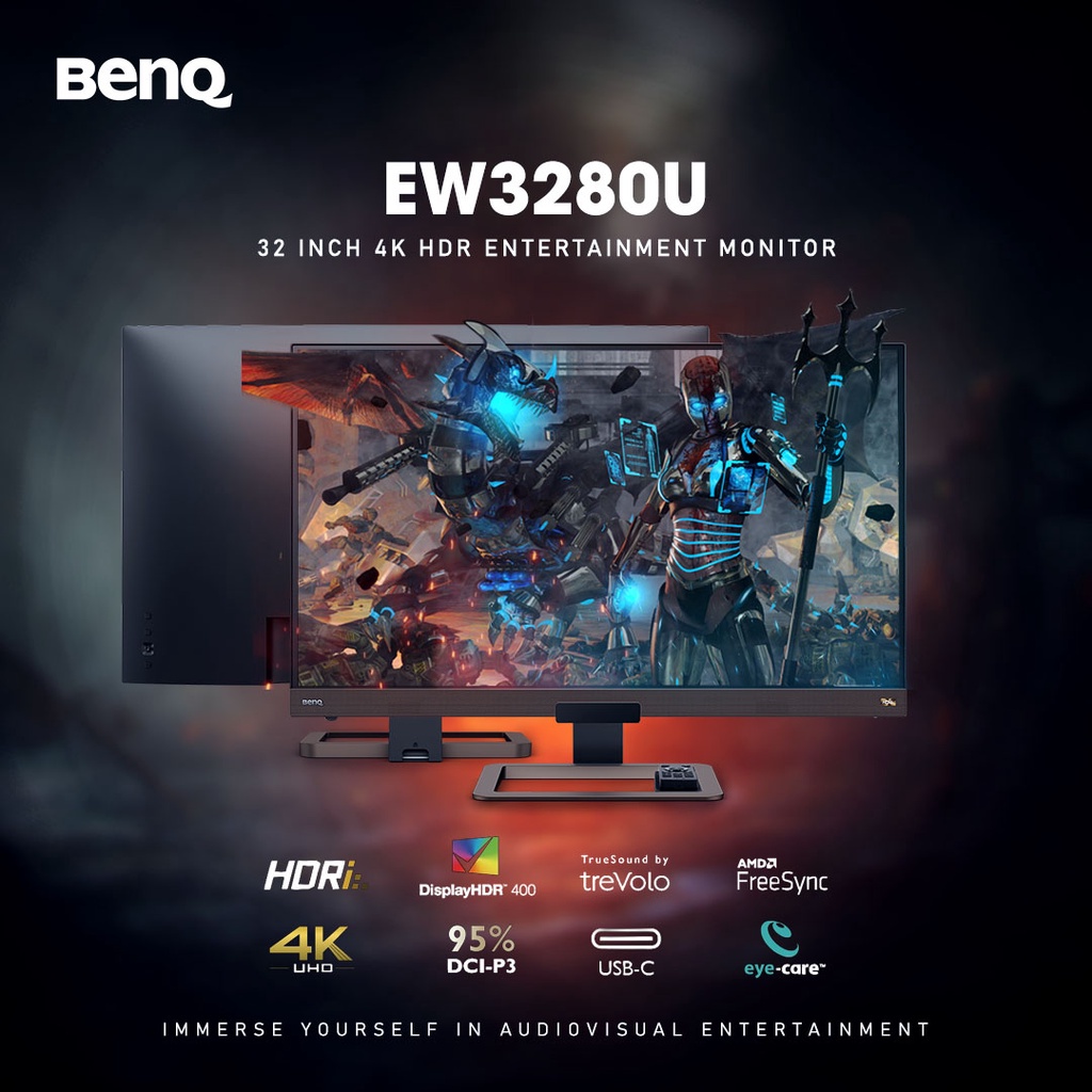 # BenQ EW3280U Monitor - 32", 4K UHD, IPS, 60Hz, 5ms, Built in Speakers, VESA DisplayHDR 400 ...