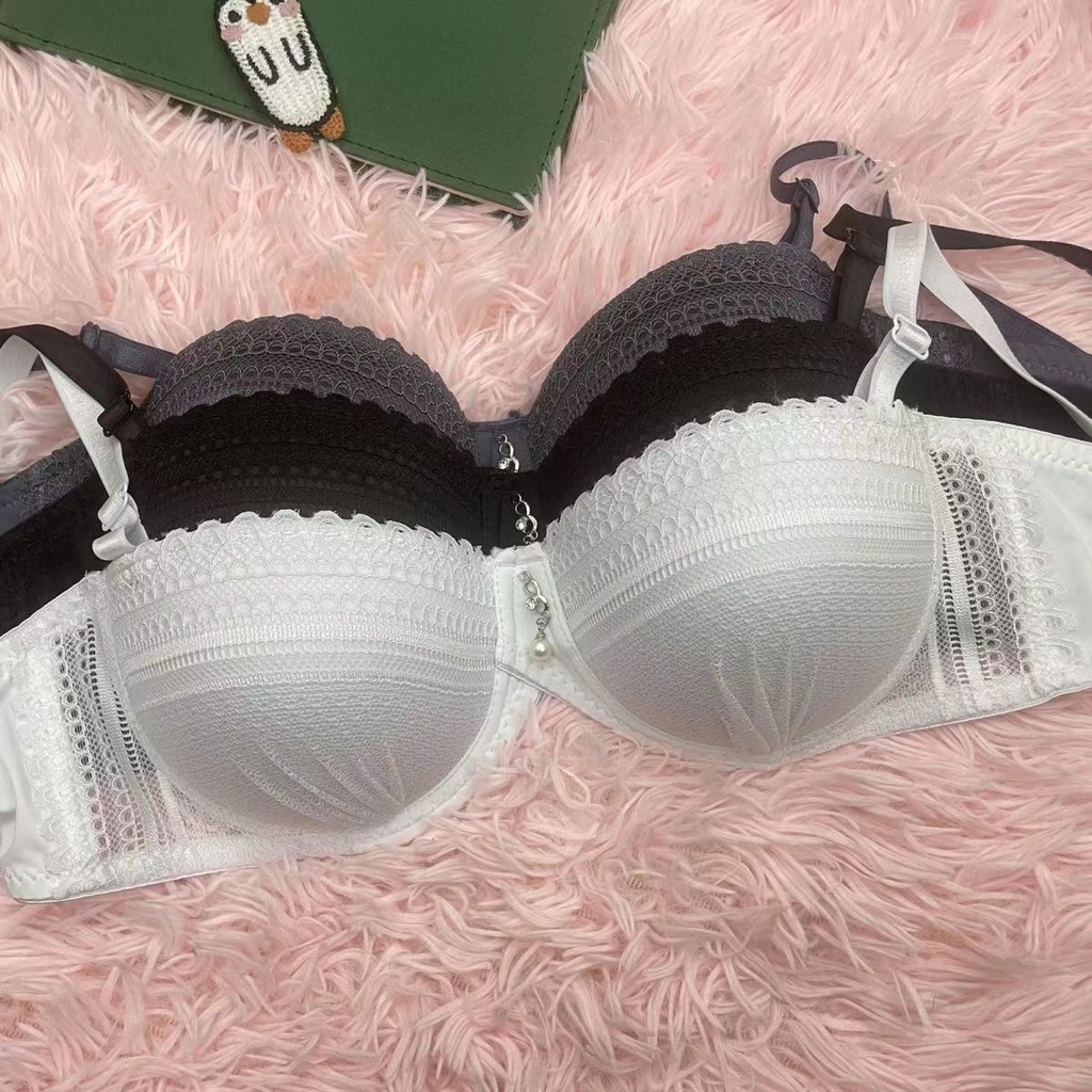 New Style Lace Seamless Sexy Half-Cup Bra Female Small Breasts Gathered ...