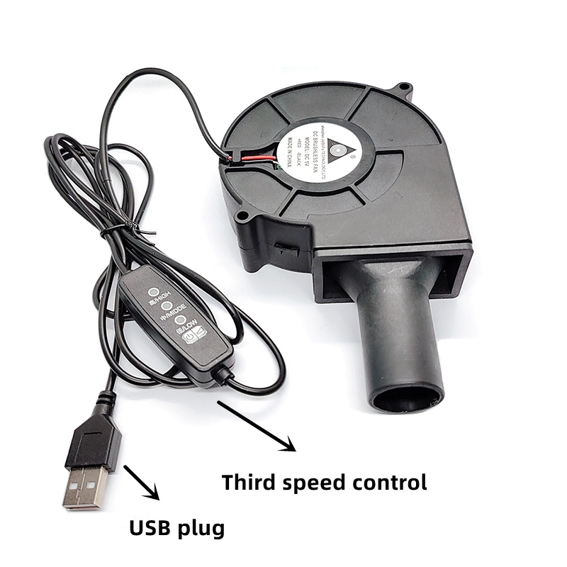 Portable 9cm 5V USB blower fan large air volume BBQ fan for barbecue ...