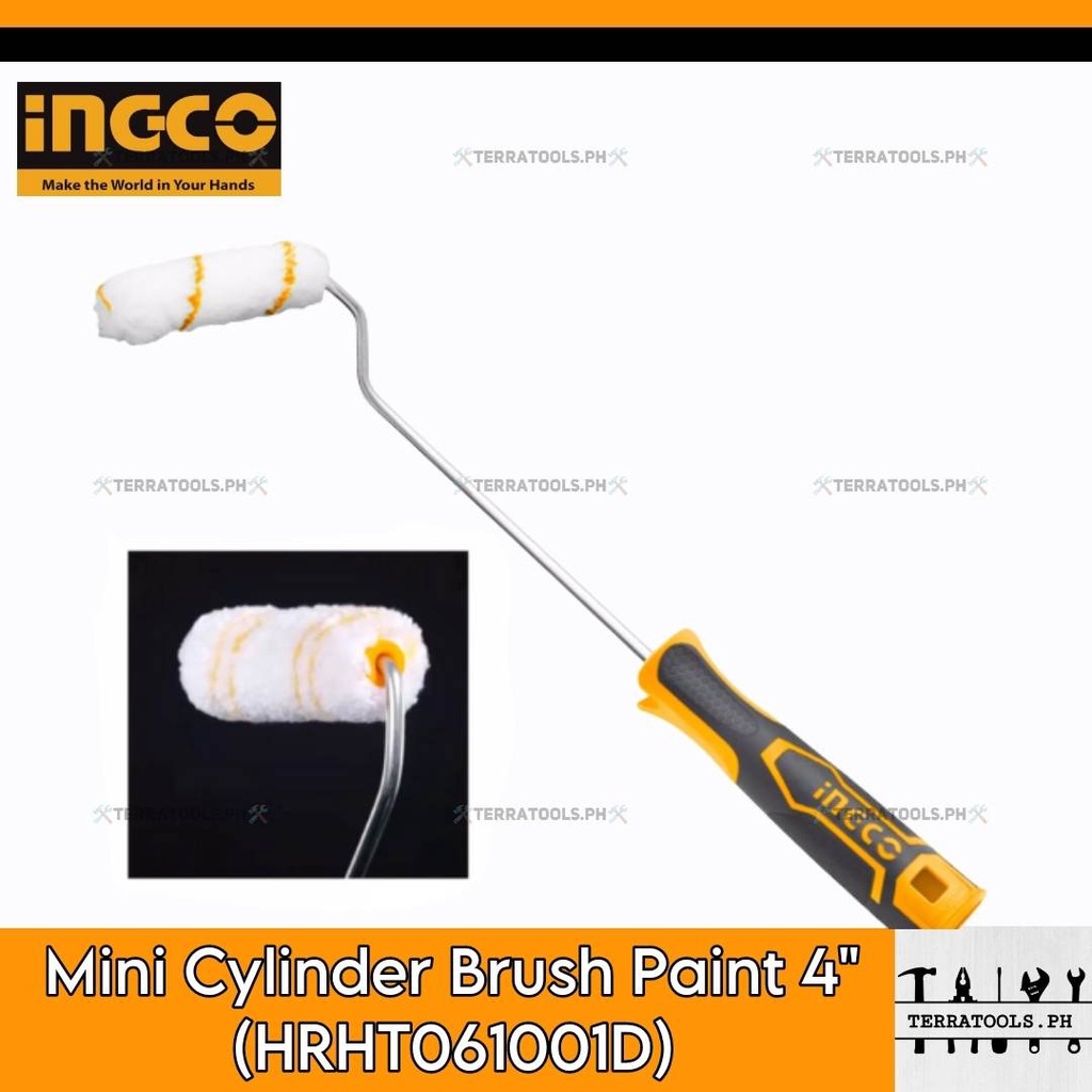 INGCO Mini Cylinder Brush Paint Roller 4" 100mm HRHT061001D | Shopee ...