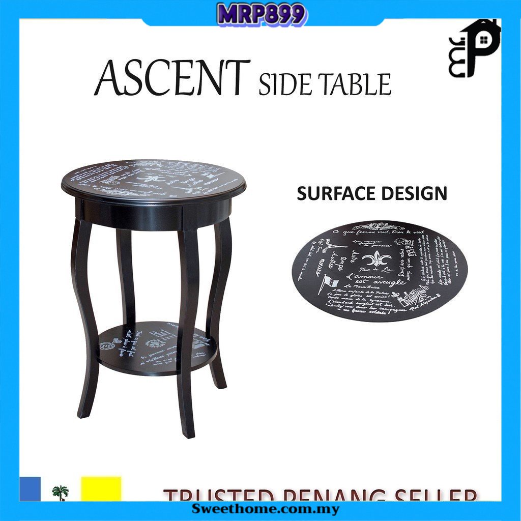 MRP899 ASCENT Side Table Full Solid Wood Solidwood | Shopee Malaysia