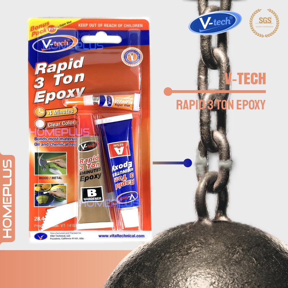 V-Tech VT-141 Rapid 3 Ton 4 Minutes Epoxy | Shopee Malaysia