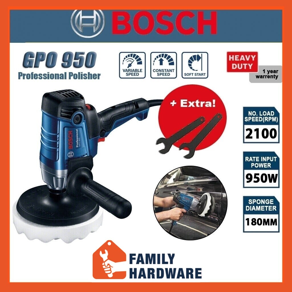 BOSCH GPO 950 Professional With Supporting Disc Auxiliary Handle ...