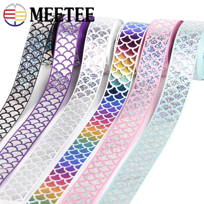 5Meters 25mm Silver Sequin Ribbon Polyester Webbing Bag Strap Garment ...