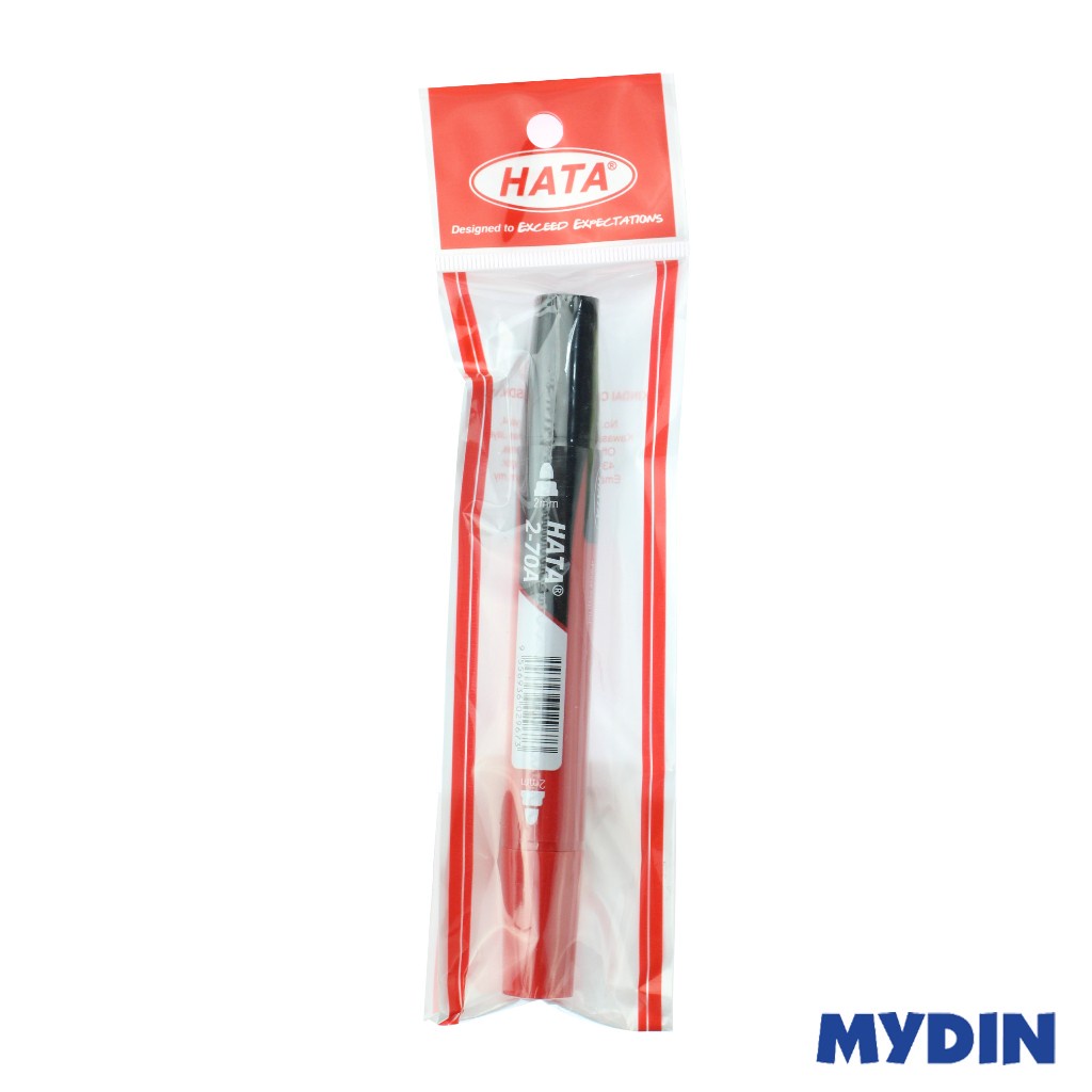 Hata Marker Permanent 70A Twin Tip 1's (Black & Red) | Shopee Malaysia