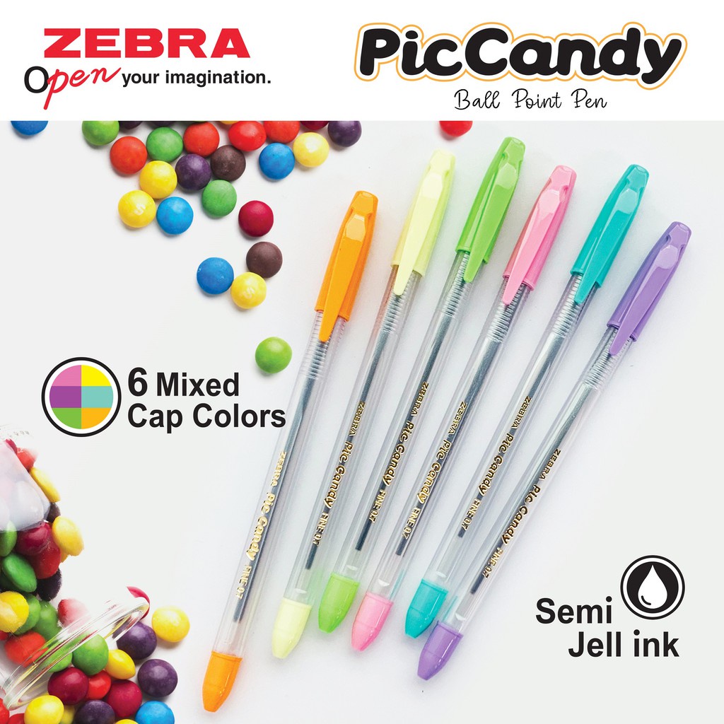 [NEW] Zebra PicCandy Ball Pen 0.7mm (12pcs) | Shopee Malaysia