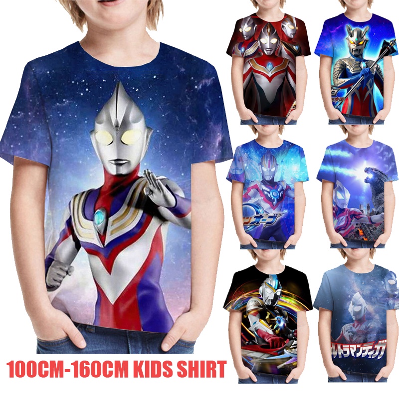 【In Stocks】New design! Anime Ultraman Baju Children's T-Shirt 3D Print ...