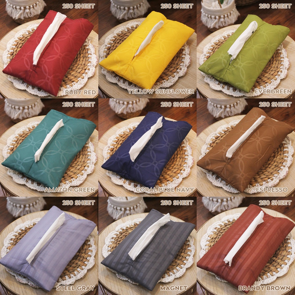 Tissue Holder Cover Print Emboss 250 Sheet 30x18 cm/Large Tissue Holder ...