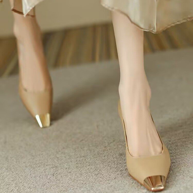 High Heels Square Toe Chunky Heel Fashion Women's Shoes | Shopee Malaysia