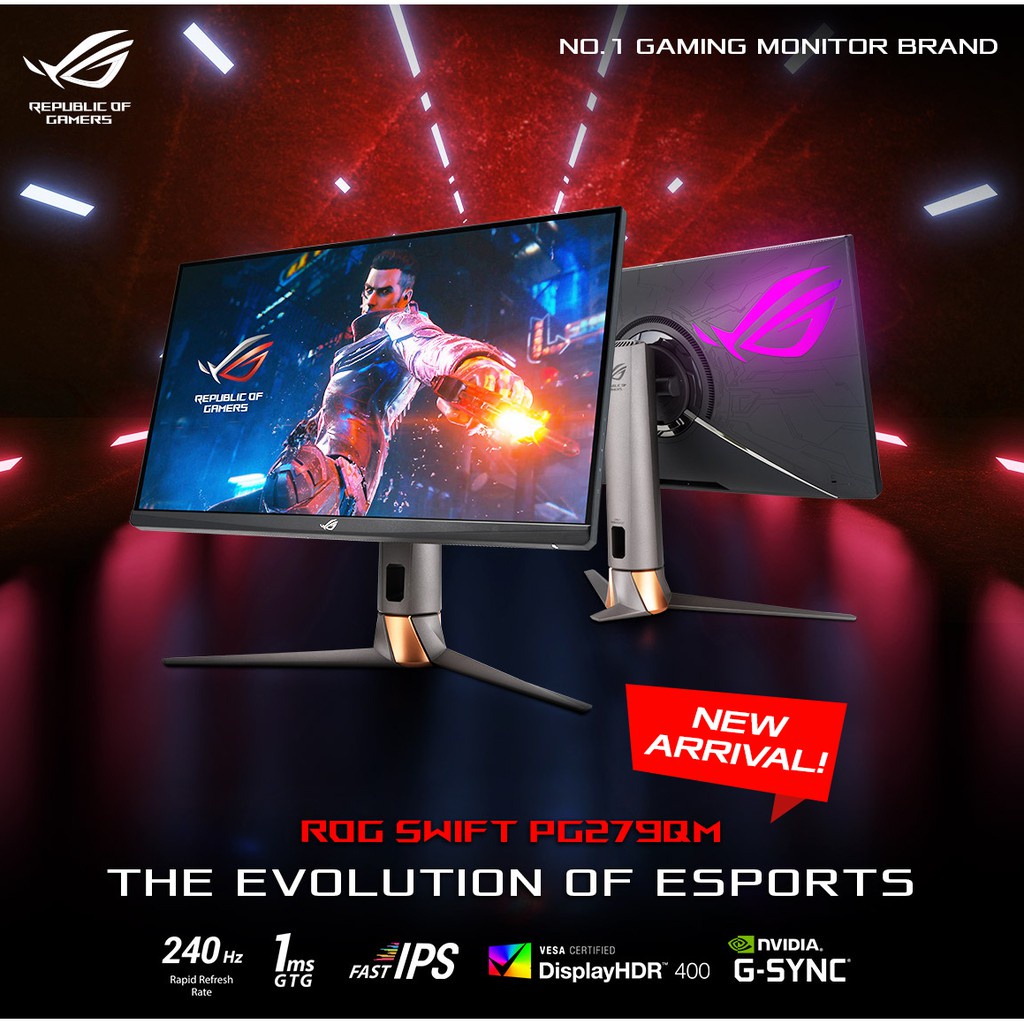 # ASUS ROG Swift PG279QM - 27" QHD (2560 x 1440) 240Hz FAST IPS G-SYNC ...