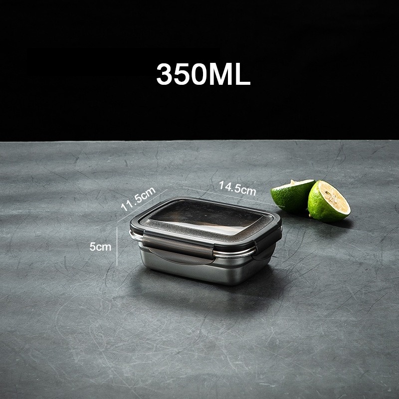 304 Stainless Steel Large Storage Box Food Container Lunch Box Prevent ...