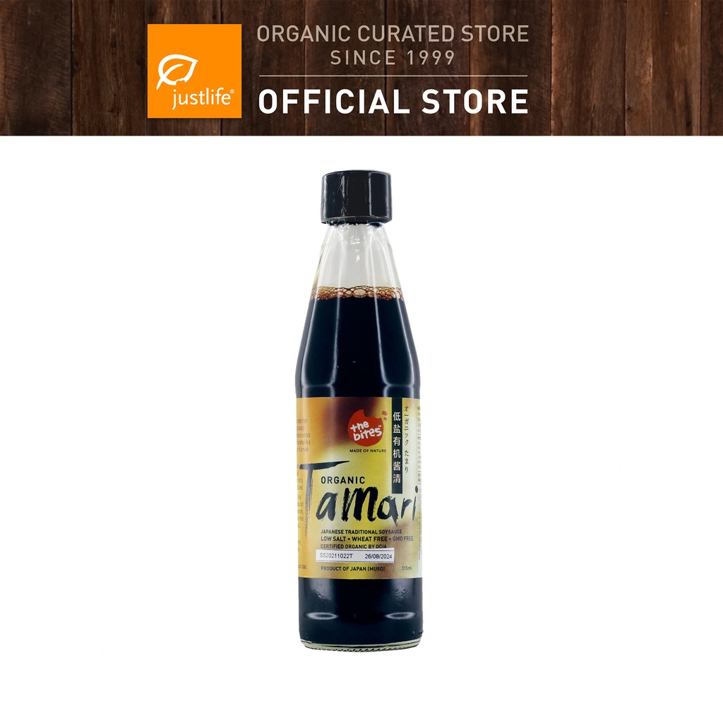 The Bites Organic Tamari Soy Sauce, 315ml [Organice Japanese-Made ...