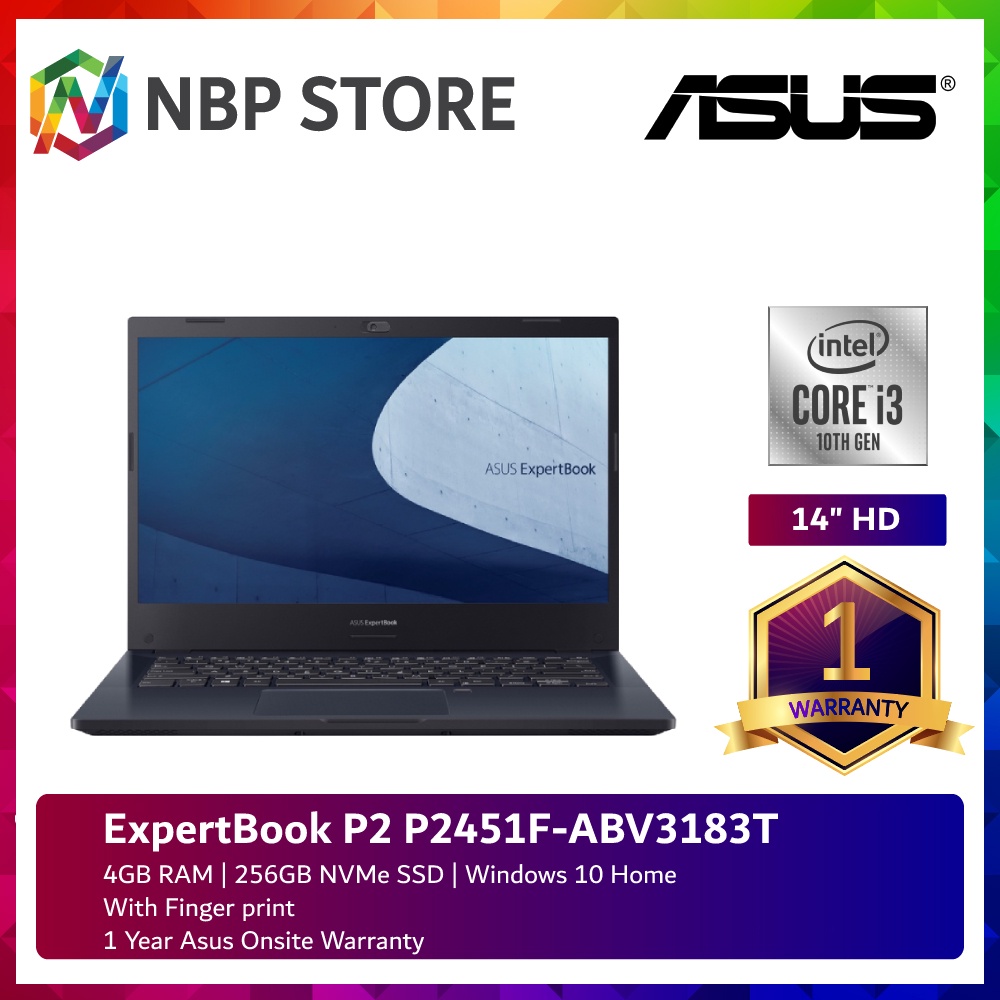 Asus ExpertBook P2 P2451F-ABV3183T 14" Laptop Star Black | Shopee Malaysia
