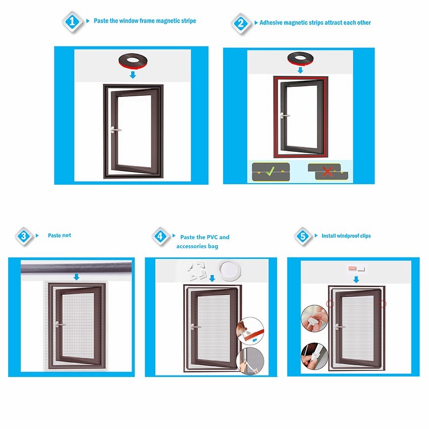 WEFILM Jaring Nyamuk Tingkap Magnetic Mosquito Net DIY Mesh Invisible ...