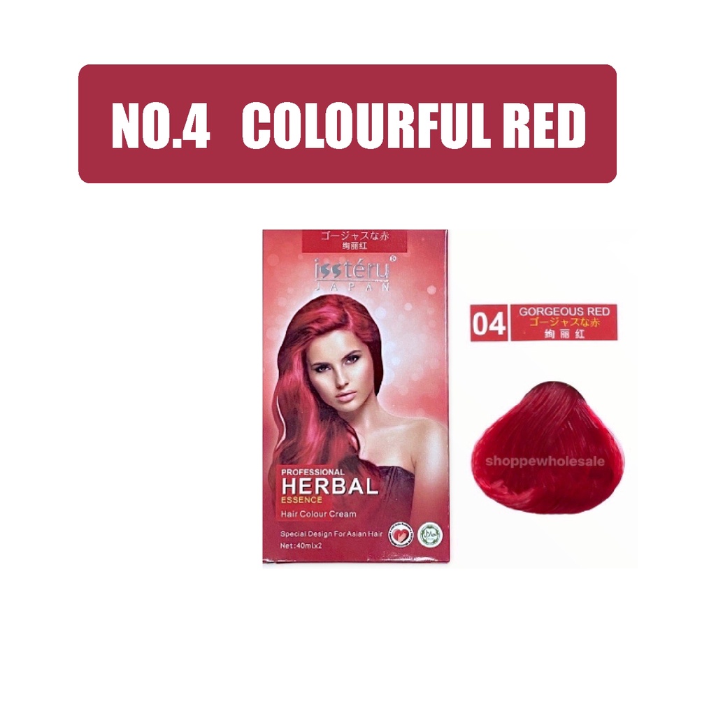 ISSTERU Hair Dye Professional Herbal Essence Japan Hair Colour Cream ...
