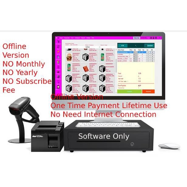 Retail Pos System /Pos Sistem - One Time Payment Lifetime Use (Offline Vers(Software) | Shopee ...