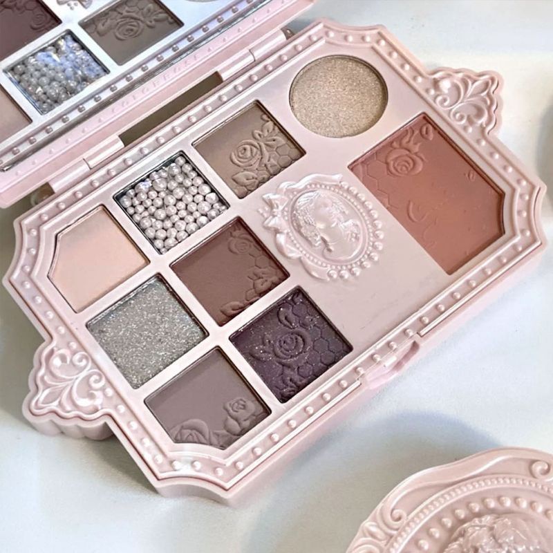 Embossed Eyeshadow Palette Earth Milk Tea Swollen Color Lying Silkworm ...