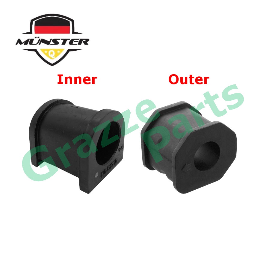 (2pc) Münster Stabilizer Sway Bar Bush Front ( Inner - 27mm / Outer ...