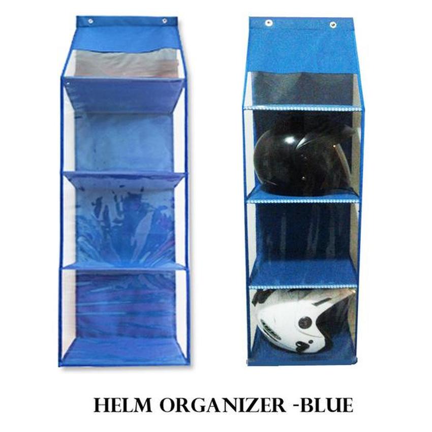 Mi SHOPINN - 3-tier Hanging Helmet Rack Hanging Helmet Organizer ...