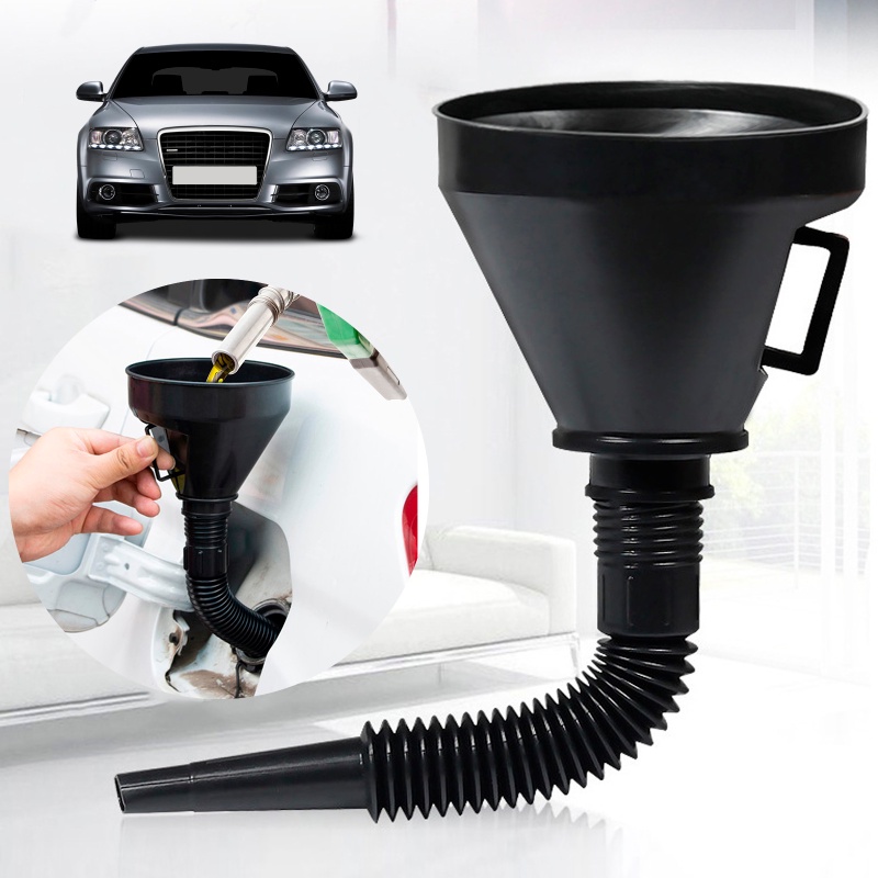 2-In-1 Car Motorcycle Refueling Funnel With Strainer Spout Oil Water ...