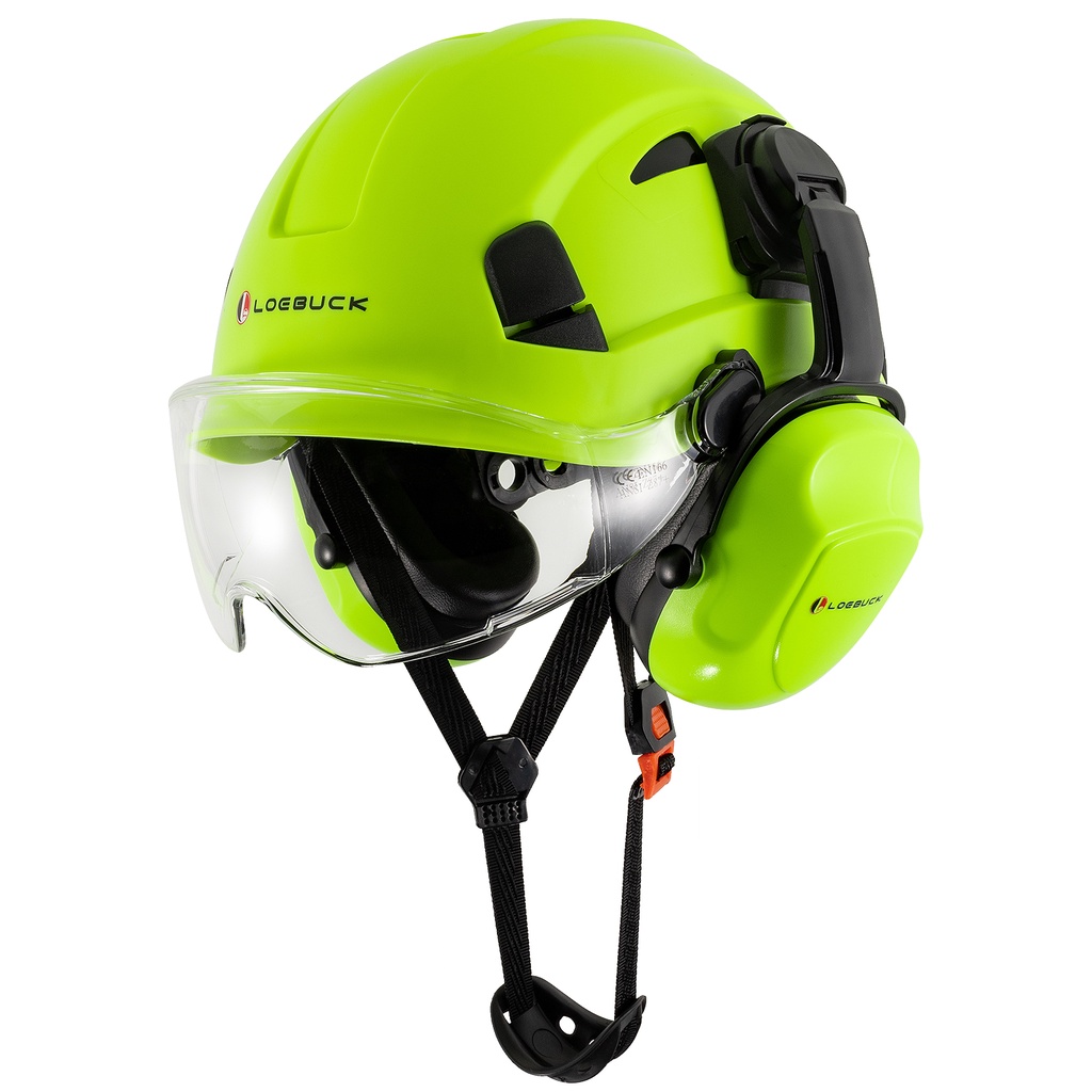 LOEBUCK American style construction work safety helmet with goggles and ...