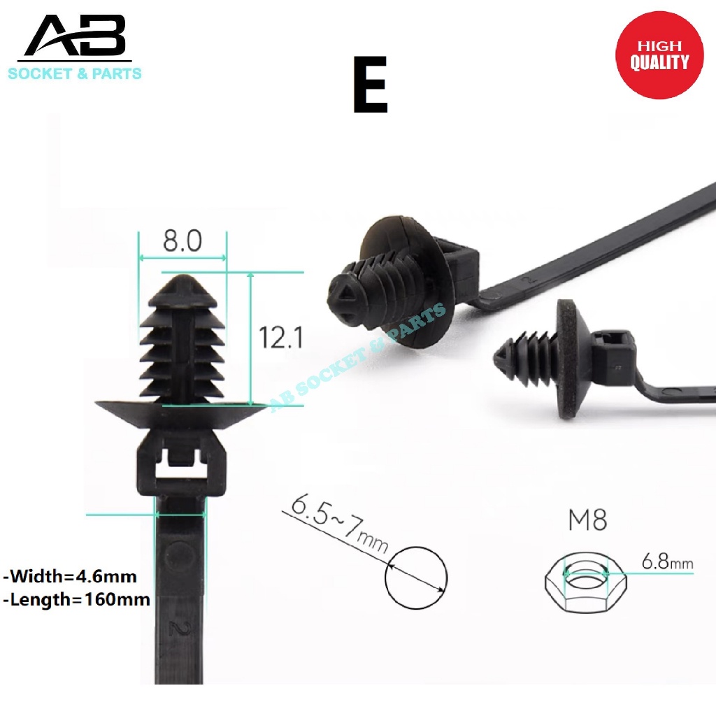 Cable Tie Car Body Engine For Toyota Proton Perodua Honda (10pcs ...