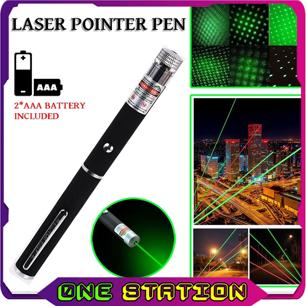 L6P86 GREEN LIGHT LASER PEN WIRELESS LASER POINTER PEN LONG RANGE HIGH ...