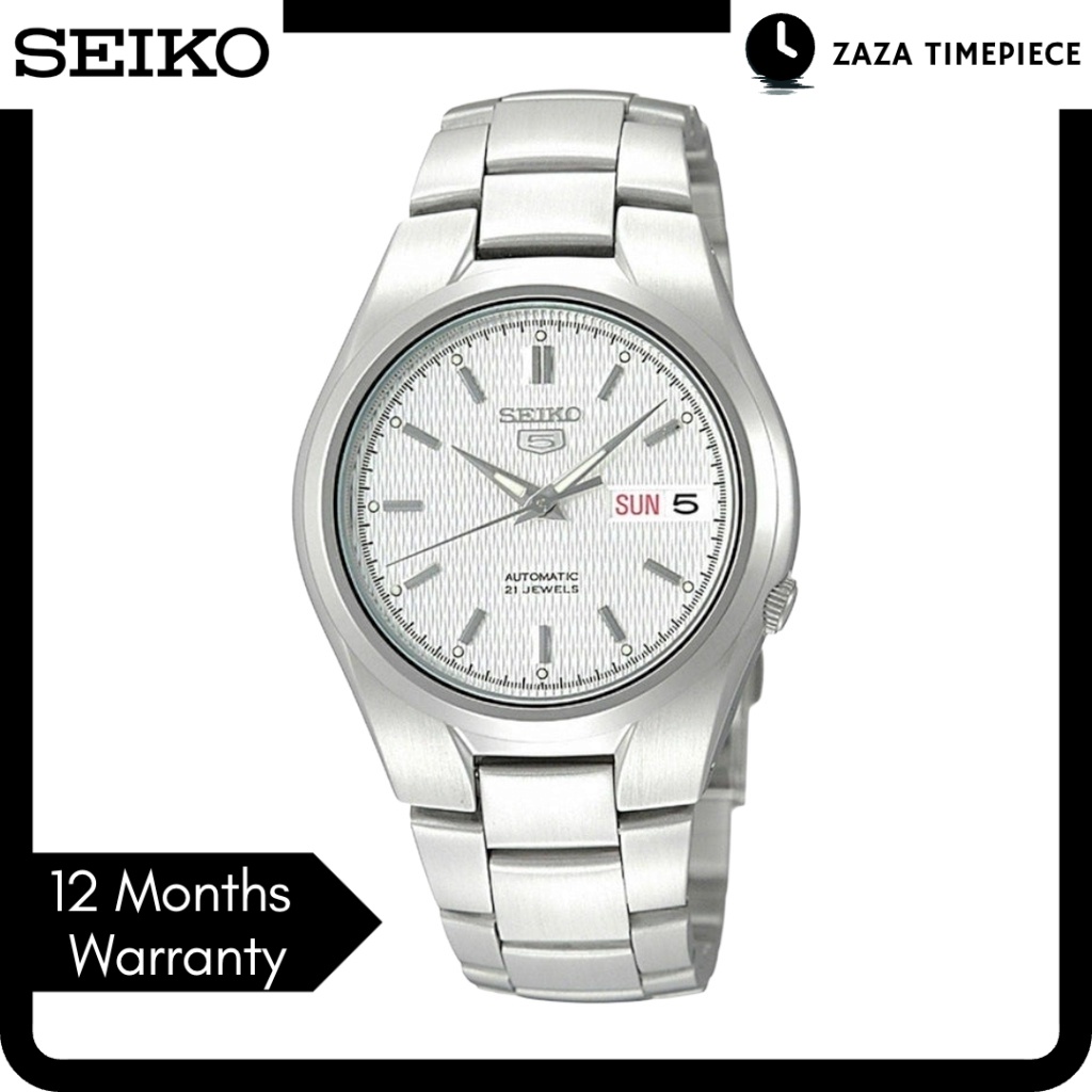 Seiko 5 Automatic SNK601K1 SNK601 See-Thru Back Case White Dial Men ...