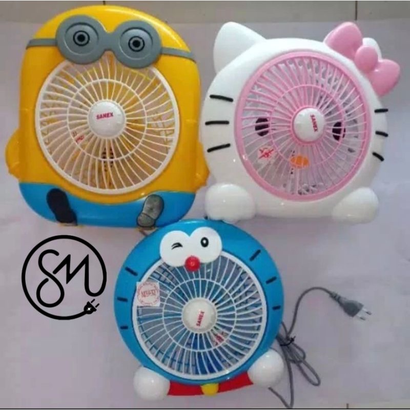 Sanex Hello Kitty Doraemon Minion Character fan 8 inch box fan | Shopee ...