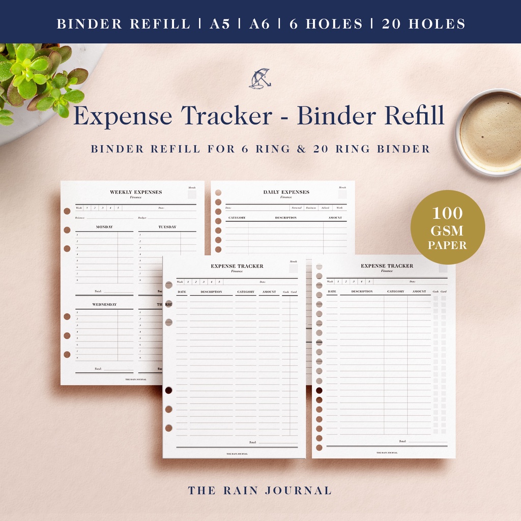 Expense Tracker - Finance Tracker Refill, Budget Planner, Budget ...