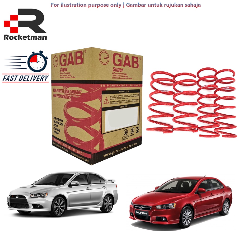 GAB SUPER SPORT LOWERED COIL SPRING SET PROTON INSPIRA MITSUBISHI LACER ...