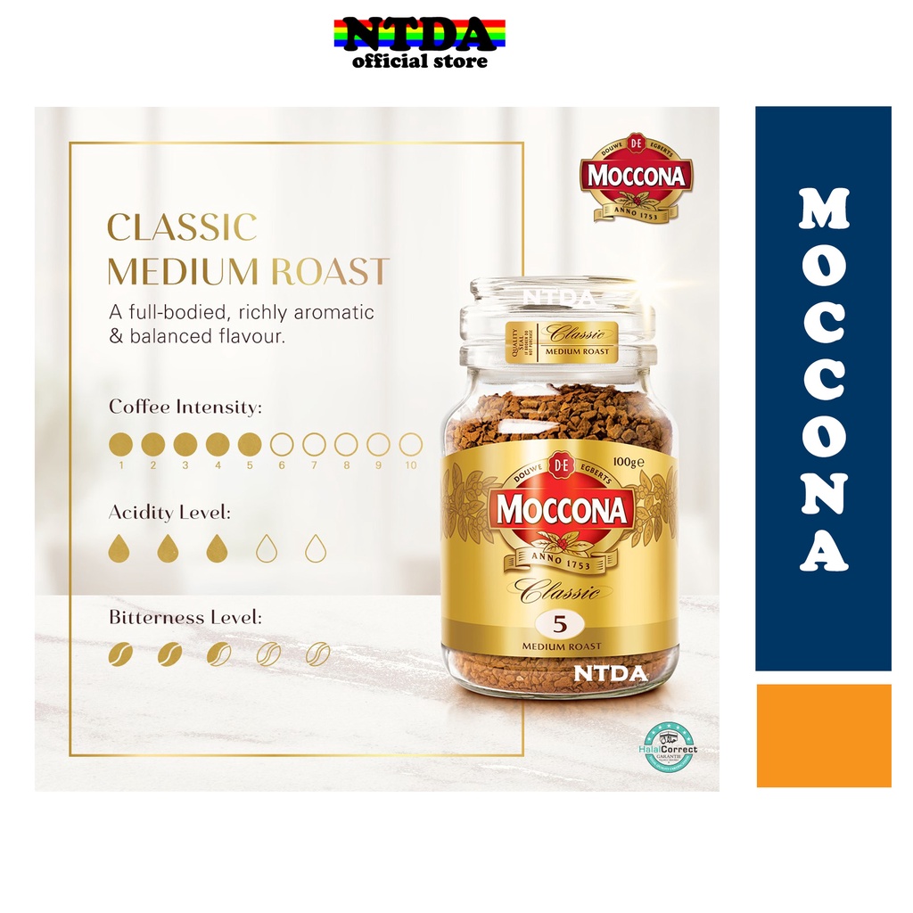 Moccona Classic Medium Roast 5 Freeze Dried Instant Coffee (50G/100G) | Shopee Malaysia
