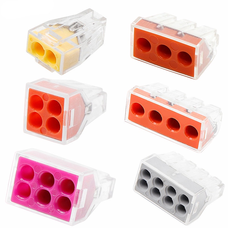 10PC Quick Wire Connectors Wire Conductor Connection Electrical Push in ...