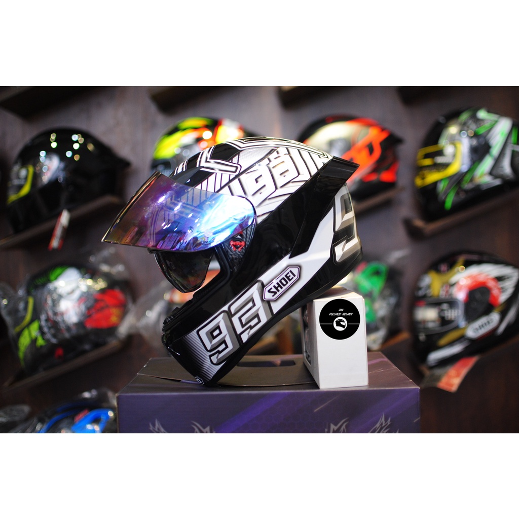 Royal M266 Shoei X-14 Fullface Helmet white | Shopee Malaysia