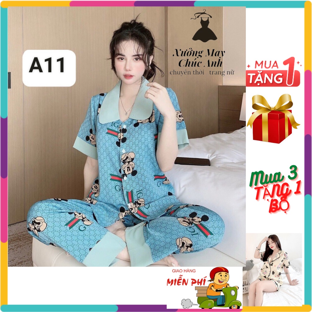 [SELECT Model] Women's pajamas set with short sleeves and long pants ...
