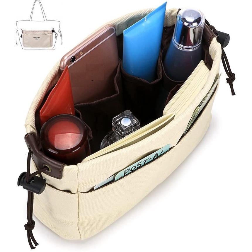 Canvas Handbag Organizers Insert Organizer Bag in Bag | Shopee Malaysia