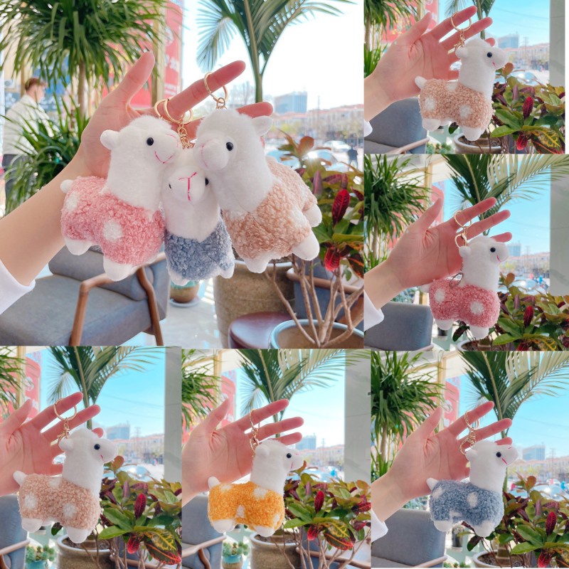 Alpaca Plush Keychain Easter Llama Soft Toy Cute Plushie Goat Doll ...