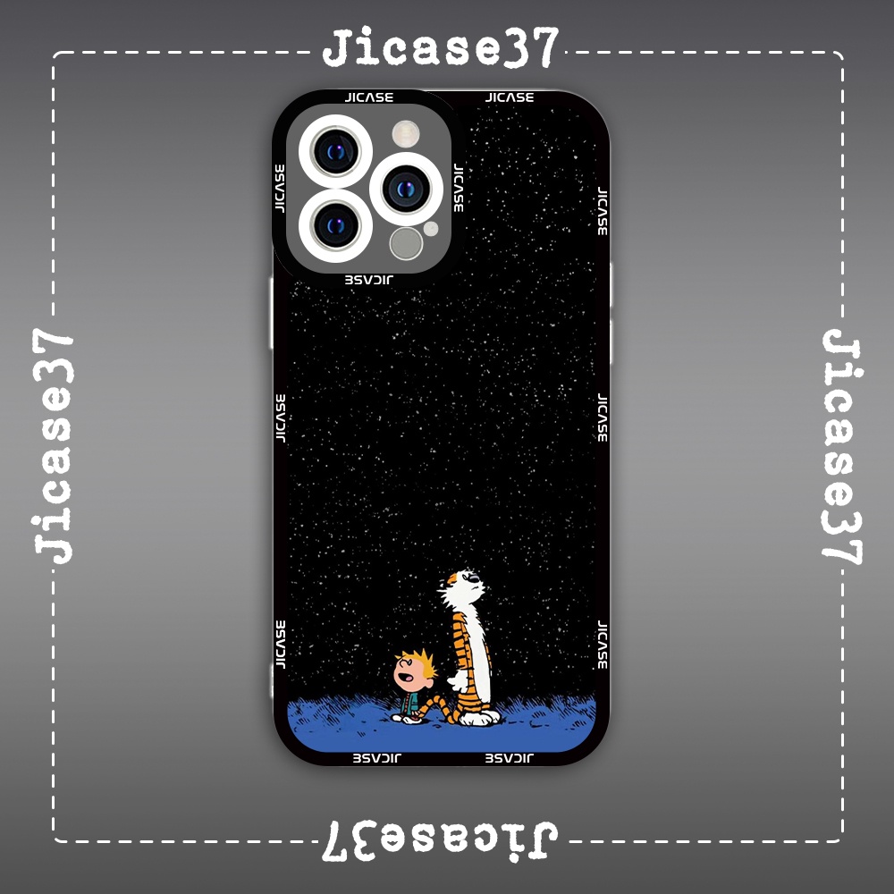 Jicase Calvin and Hobbes Comic Comics Square Edge iphone Case | Shopee ...