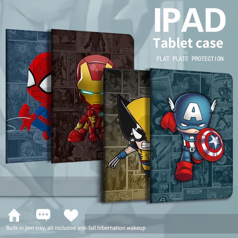 Marvel Avengers Captain America Wolverine Cover For IPad Pro Case For ...