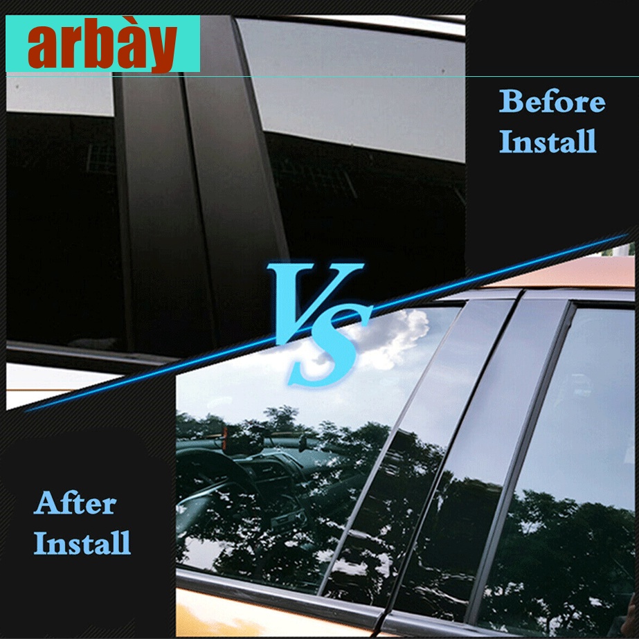 Mazda Car Window BC Pillar Post Trim Cover Strip Glossy Black PC Panel ...