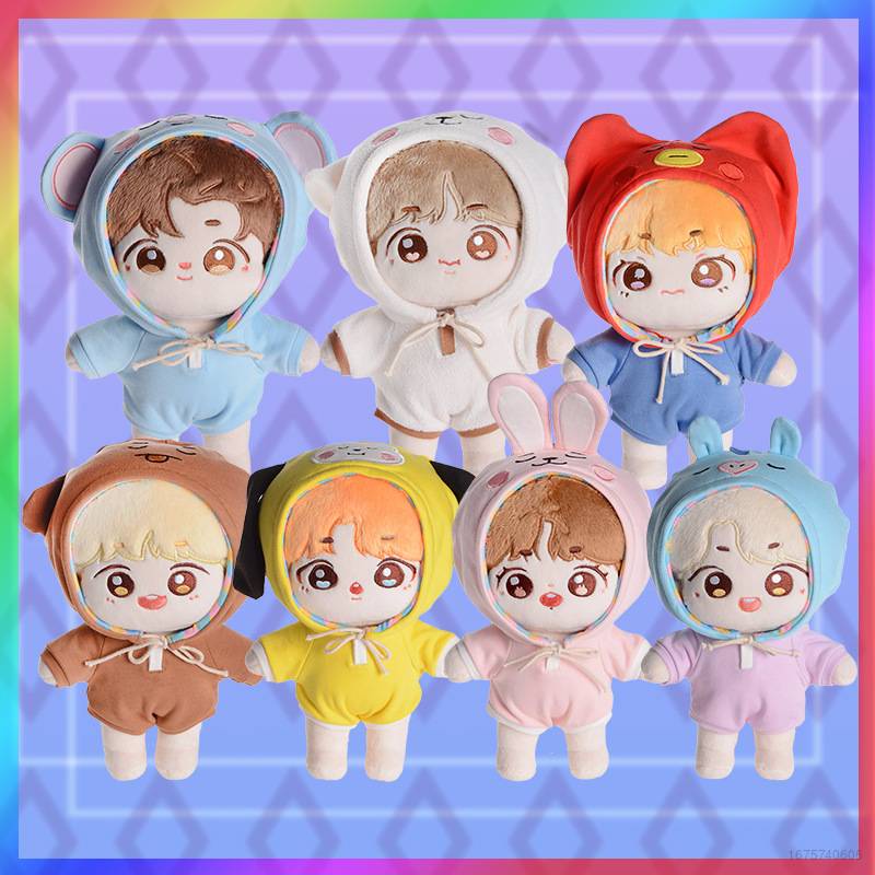 NEW 20cm KPOP BTS BT21 Idol Plush Doll Stuffed Toys For Kids Home Decor ...