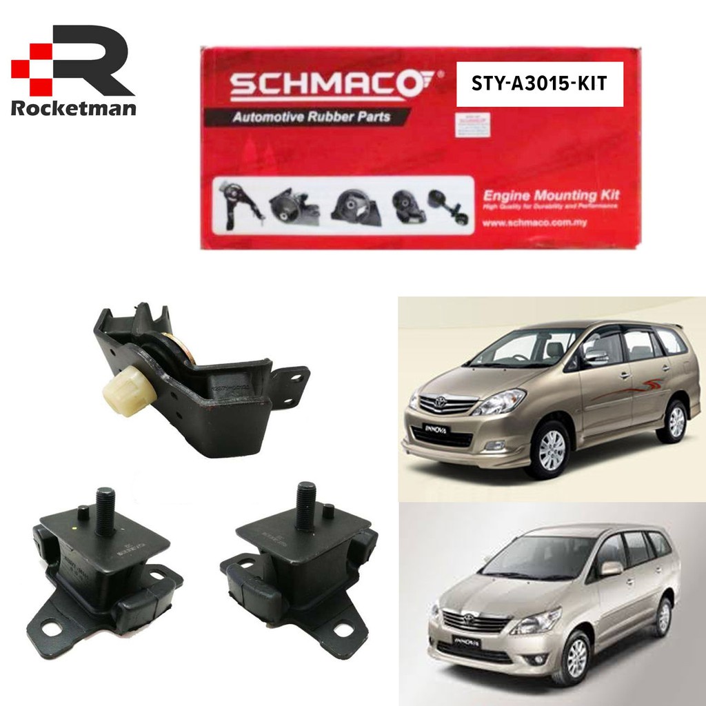 SCHMACO ENGINE MOUNTING SET TOYOTA INNOVA 2.0 2004-2015 TGN40 STY-A3015 ...
