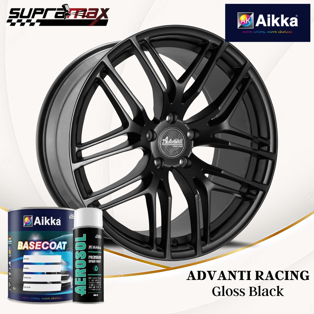 Sport Rim Paint Advanti Racing Gloss Black Hitam Kilat V6 AIKKA Sport ...